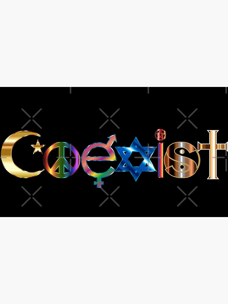 "Coexist pride design" Poster for Sale by KawaiiBunnyXoX | Redbubble