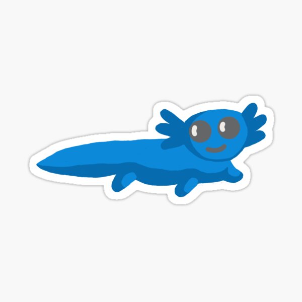 "Blue axolotl " Sticker by RuthieWDoodles | Redbubble