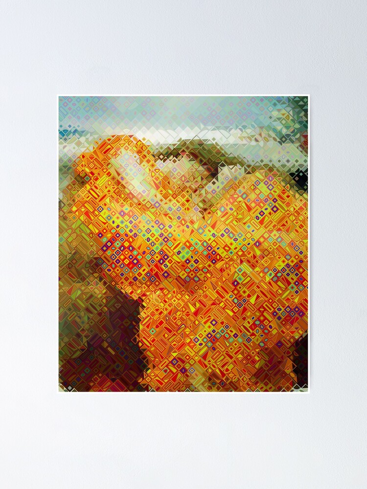 "After Chuck Close and Leighton - Portrait - Flaming June" Poster for ...