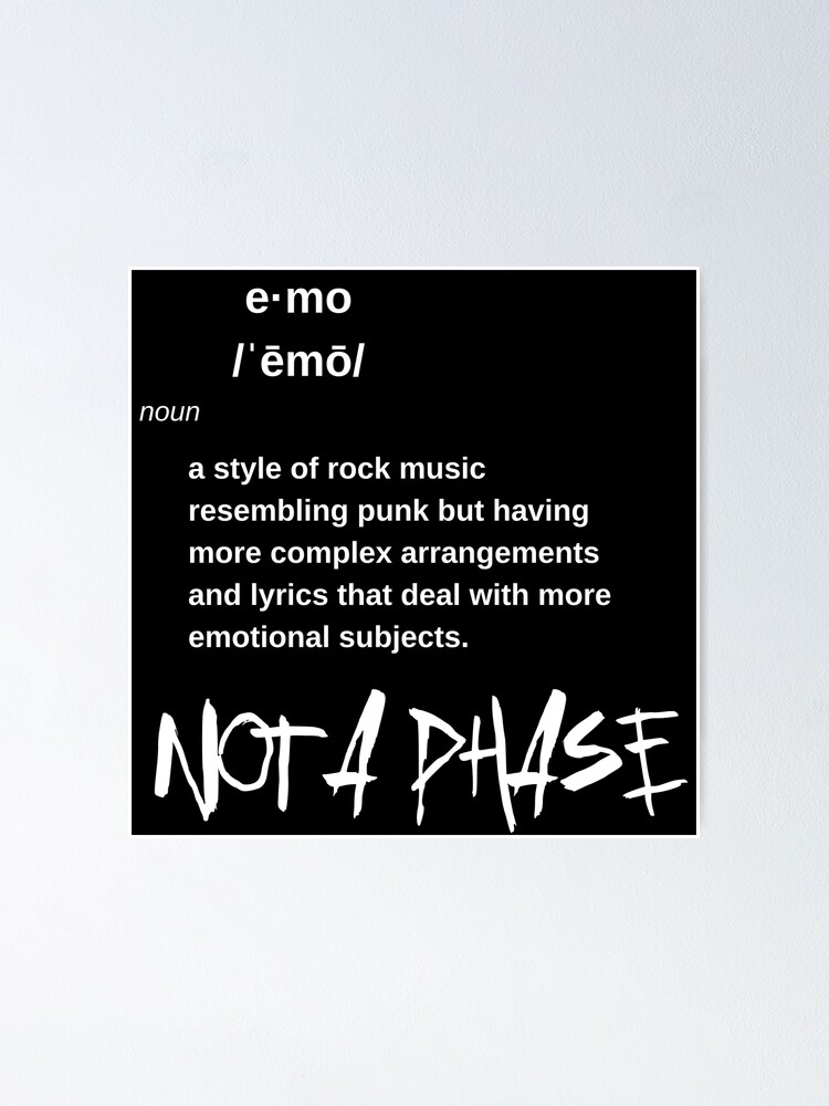 "Emo Definition Tee and Merch | Emo Music Gear" Poster for Sale by ...