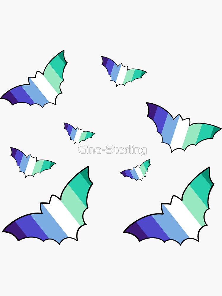 "Gay mens pride bats" Sticker by Gina-Sterling | Redbubble