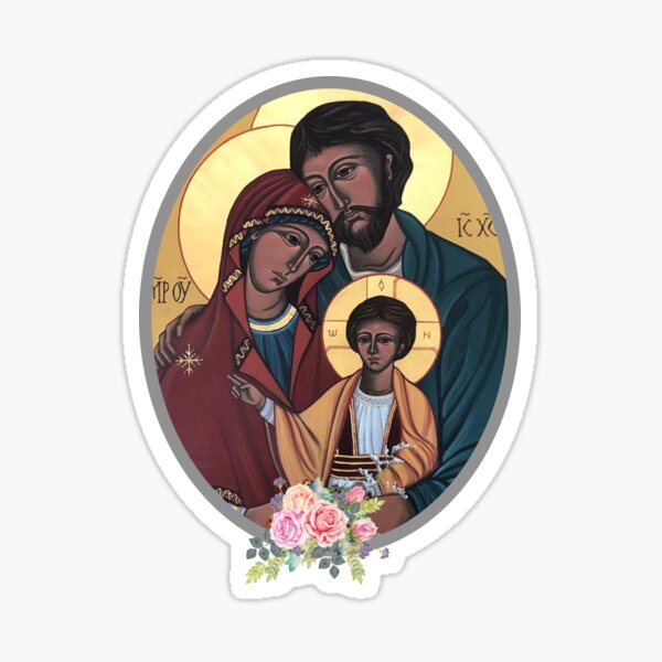 "Jesus, Mary, and Joseph * Holy Family Protect Us" Sticker for Sale by ...