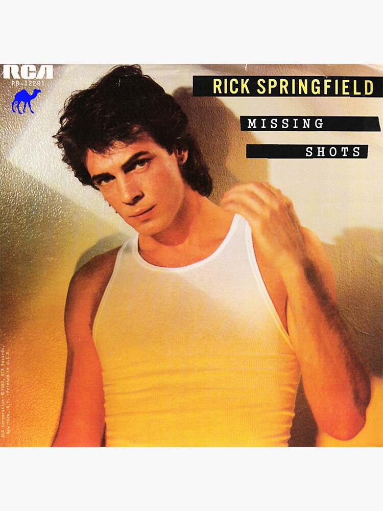 "Rick Springfield missing shots unreleased" Sticker for Sale by ...