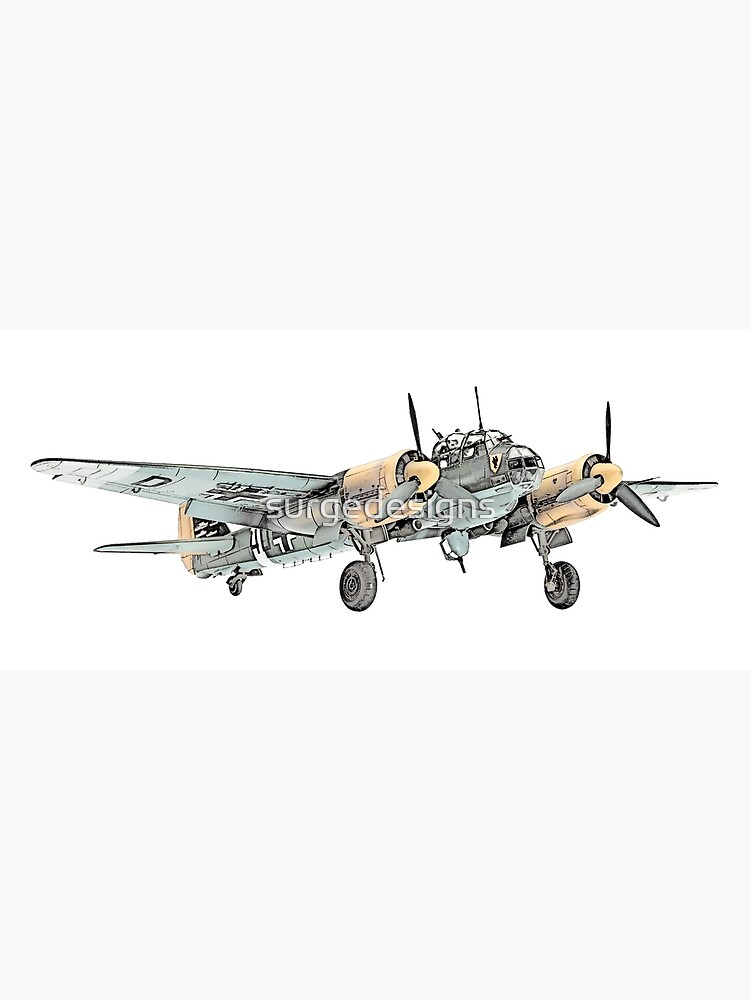 "Junkers Ju 88 Bomber Airplane" Art Print by surgedesigns | Redbubble
