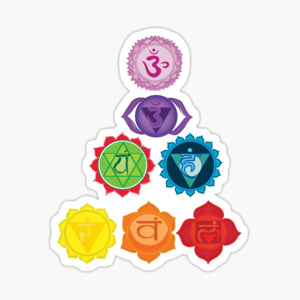 "Seven Chakras" Sticker by Manitarka | Redbubble