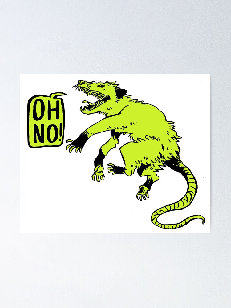 "Oh No! Lime Opossum" Poster by littlemure | Redbubble