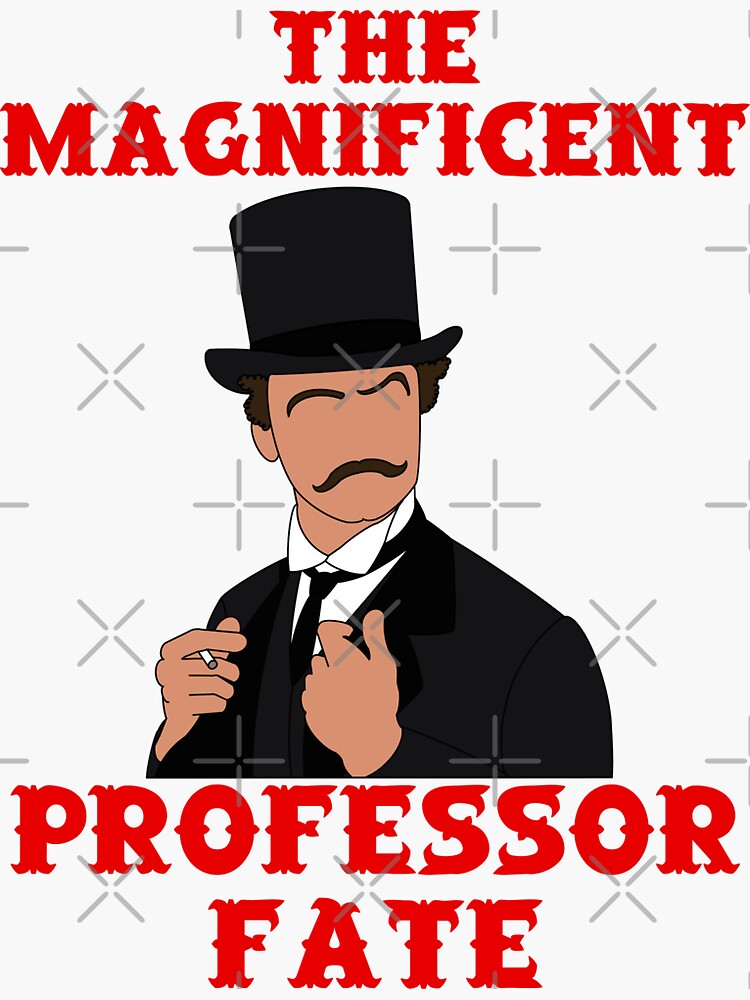 "The Magnificent Professor Fate!" Sticker by Sonofaseacook | Redbubble