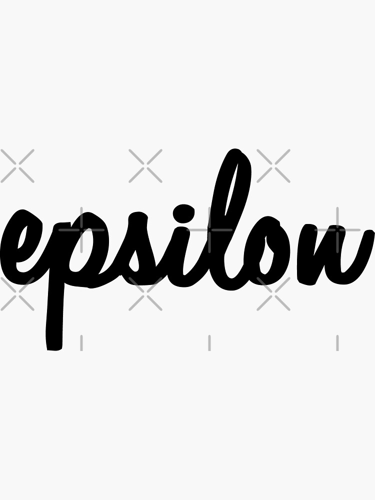 "epsilon black script" Sticker for Sale by lolosenese | Redbubble