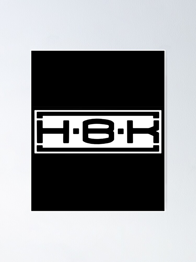 Póster «Logotipo simple de HBK en blanco y negro» de aereukdaeuyer ...