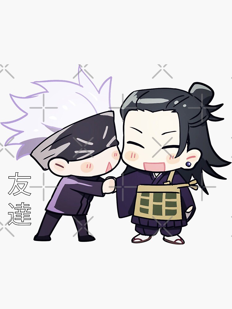 Pegatina «Geto y Gojo, Chibi, Mini Jujutsu Kaisen, Anime japonés, geto ...