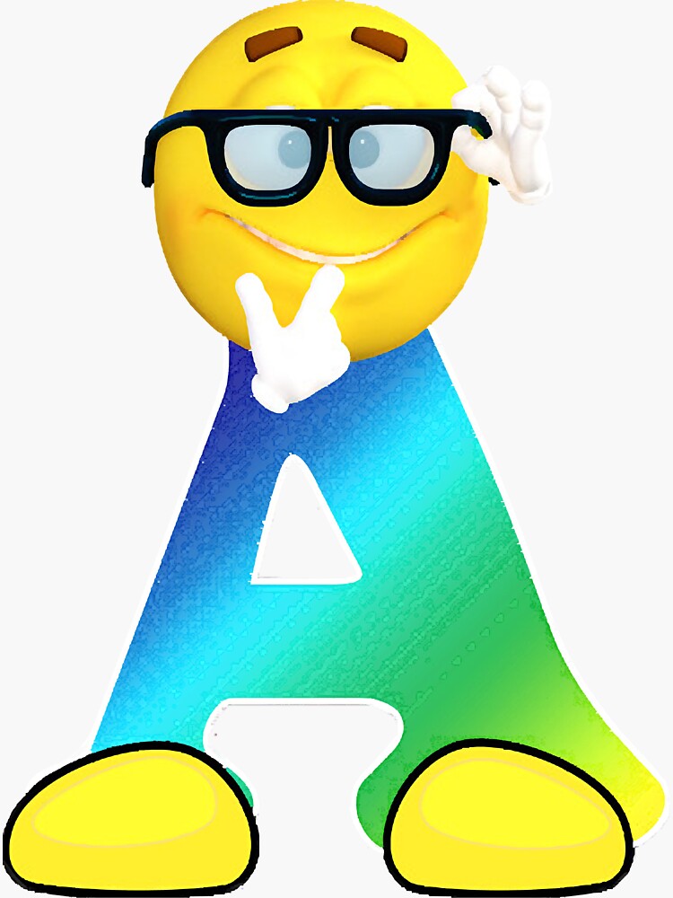 "Letter A Alphabet Smiley Monogram Face Emoji Shirt for Men Women Kids ...