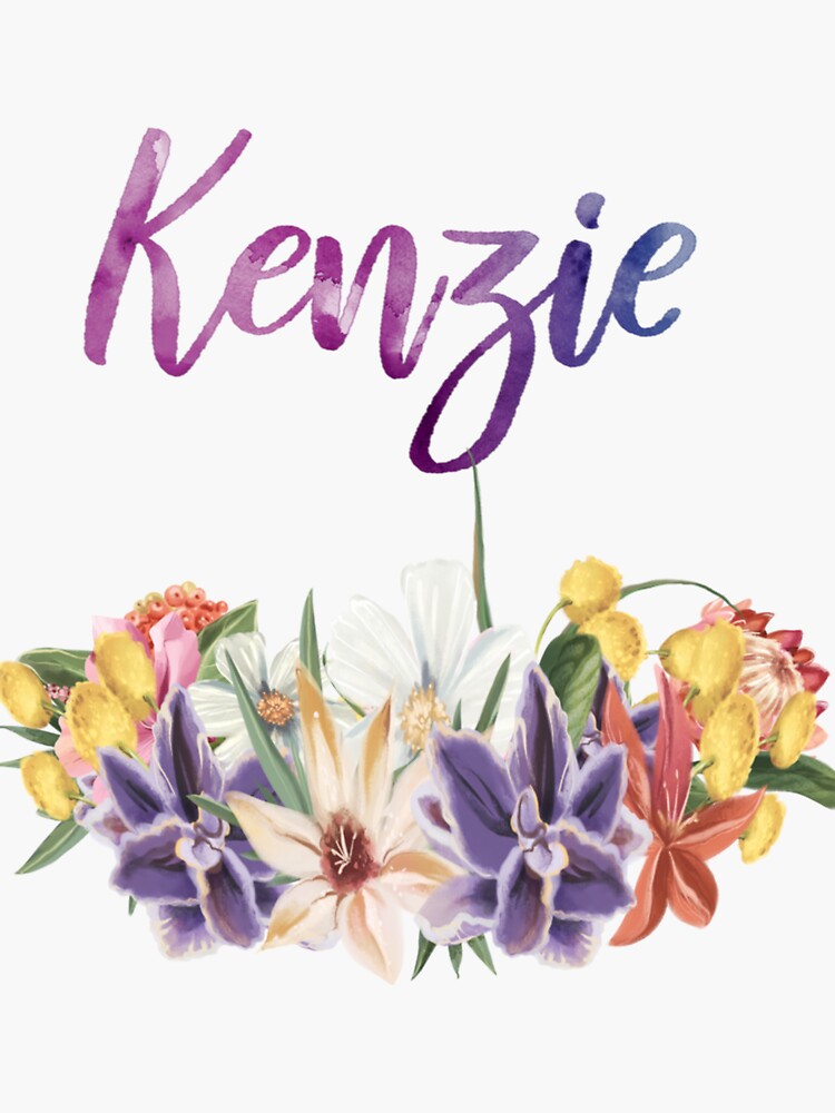 "Kenzie is a Beautiful Name" Sticker by AntonyMathe | Redbubble
