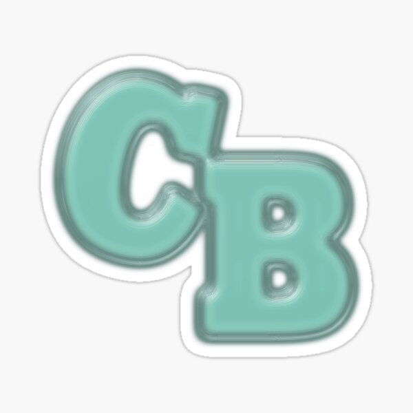 "INITIALS CB" Sticker by crds2222 | Redbubble