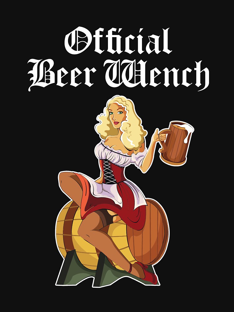 "Official Beer Wench Oktoberfest Bartender Bier Serve " T-shirt for ...