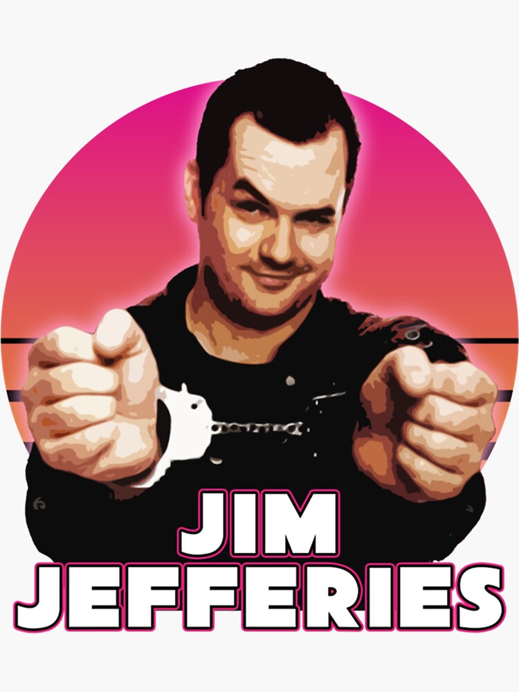 "Jim Jefferies Comedy " Sticker for Sale by FandomFever99 | Redbubble
