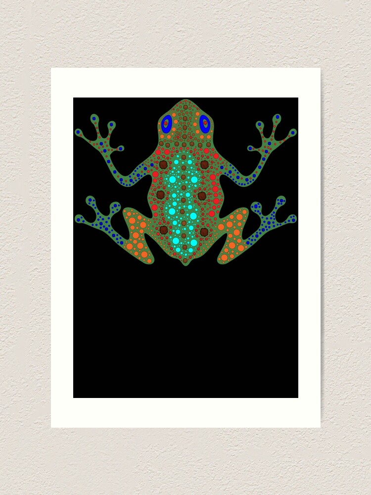 "Aboriginal Art Frog Sticker" Art Print for Sale by GustaWucke | Redbubble