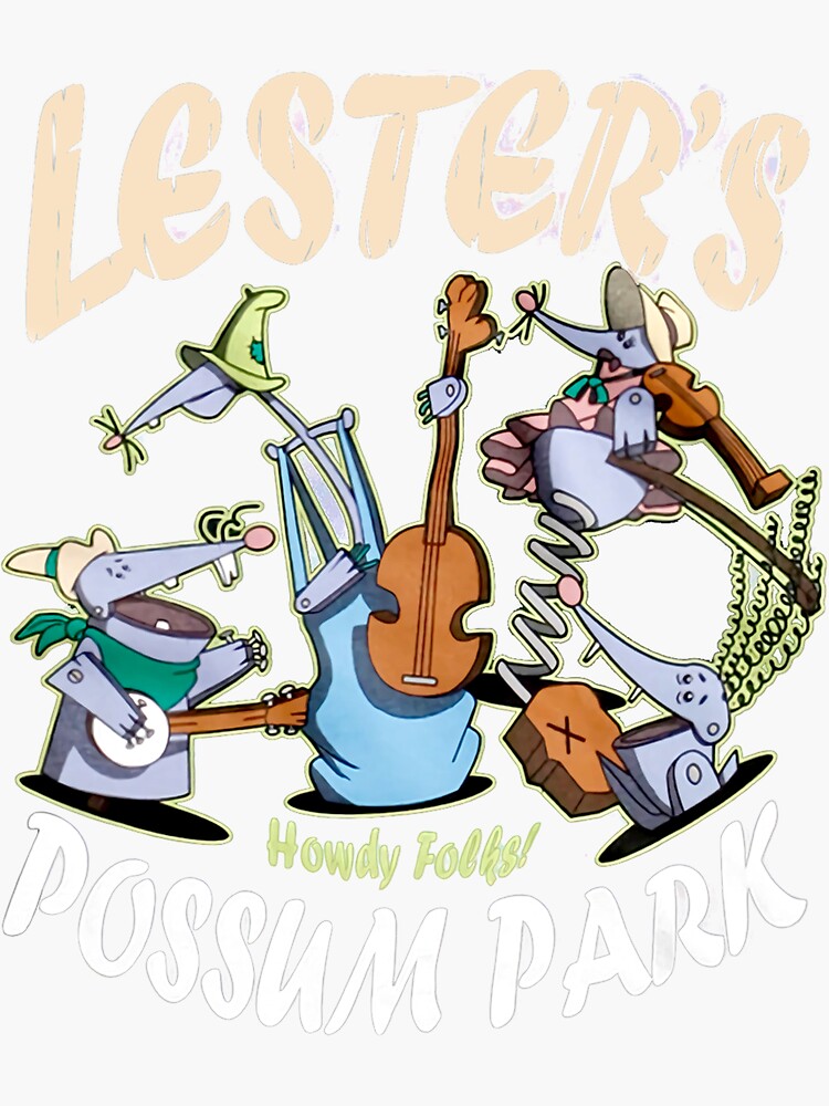 "Cartoon-A-Goofy-Movie-Lester's-Possum-Park-T-Shirt-Navy" Sticker by ...