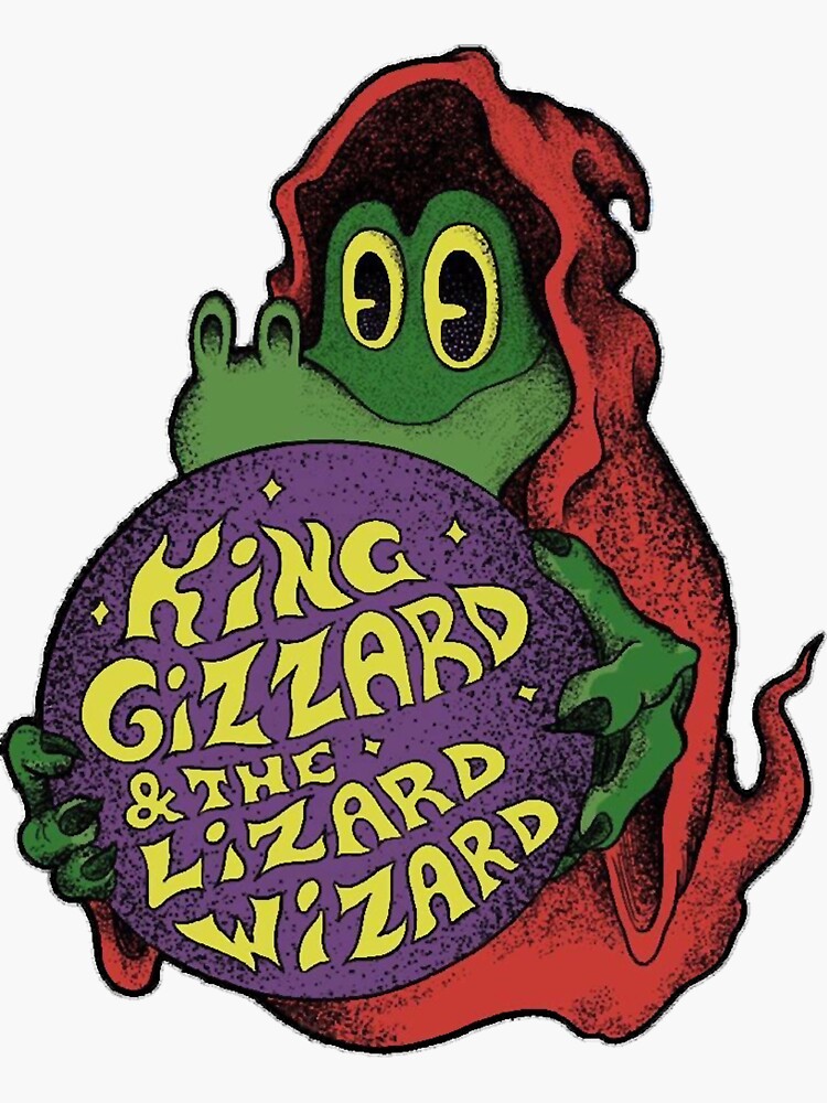 "Band king gizzard and the lizard wizard " Sticker by CHRISLWEDDLE ...