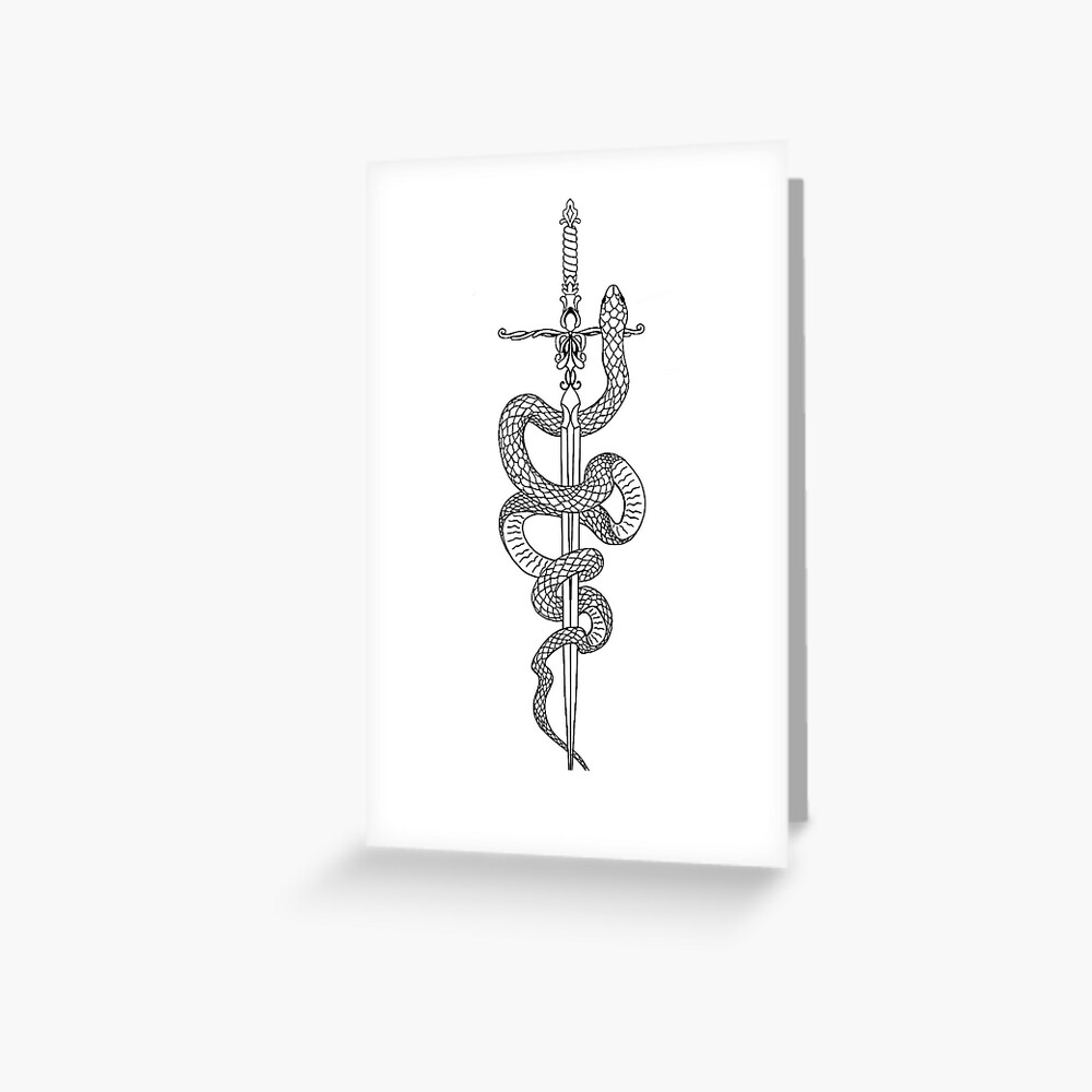 "Snake Wrapped Around Sword- Art by Corryn Pettingill" Art Board Print ...