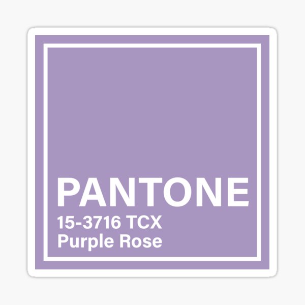 "pantone 15-3716 TCX Purple Rose" Sticker by princessmi-com | Redbubble