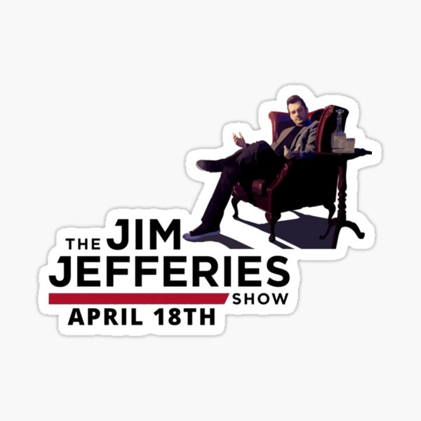 "Jim Jefferies " Sticker by AlexBelleDesign | Redbubble
