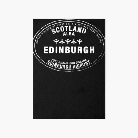 "Edinburgh Scotland Passport Stamp Travel" Art Board Print for Sale by ...