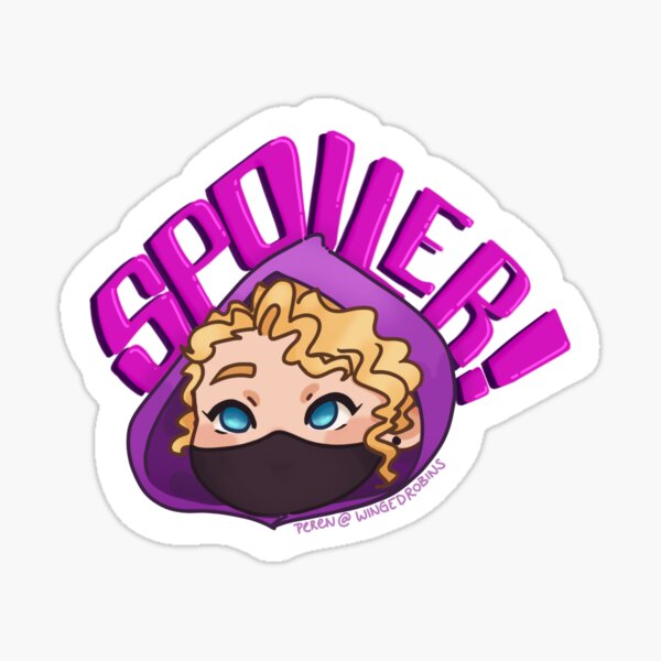 "spoiler!" Sticker for Sale by perenian | Redbubble