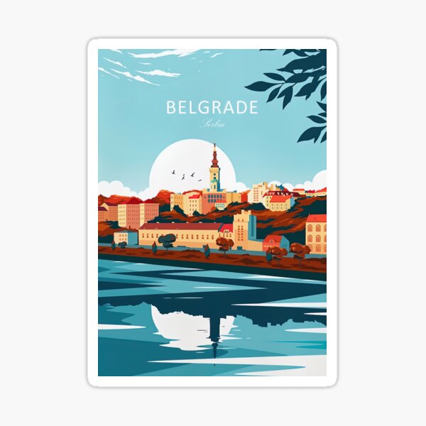 "Belgrade - Serbia" Sticker by LenaWulf | Redbubble