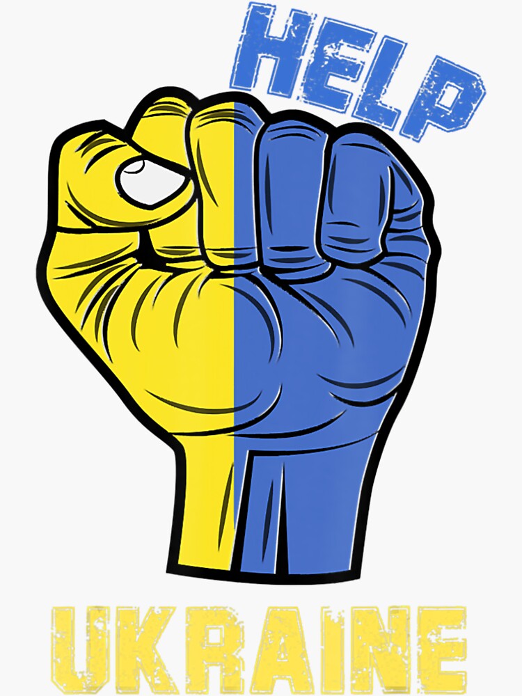 "Help-Ukraine" Sticker by buddyoneillunvi | Redbubble