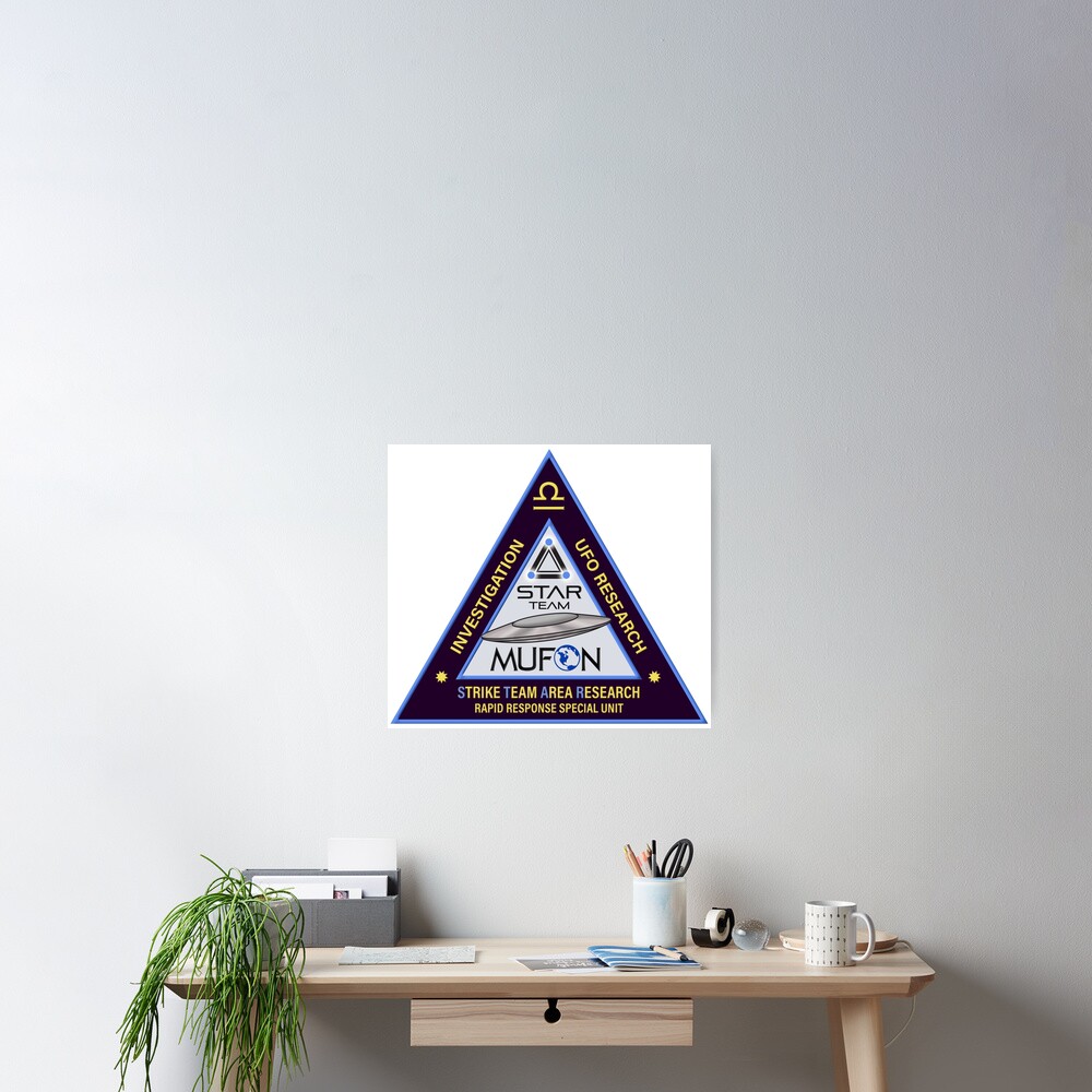 "MUFON (Mutual UFO Network) Triangular Star Team Patch Artwork" Poster ...