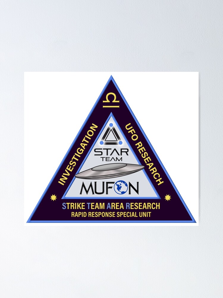 "MUFON (Mutual UFO Network) Triangular Star Team Patch Artwork" Poster ...