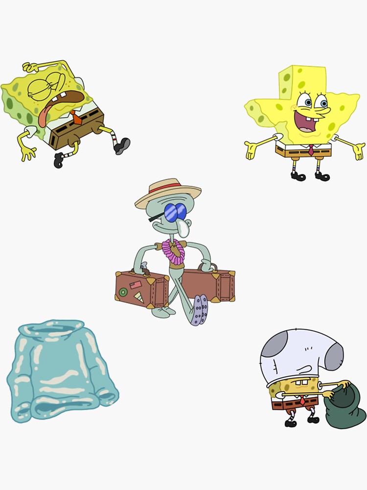 "Spongebob Squarepants Mini Magnet Pack Set 7 " Sticker for Sale by ...