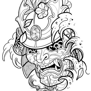 "Samurai outline" Poster for Sale by Studio85tattoo | Redbubble