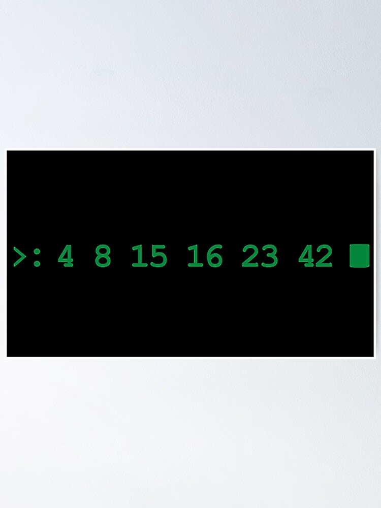 "Lost Numbers" Poster by emersonfitzger | Redbubble