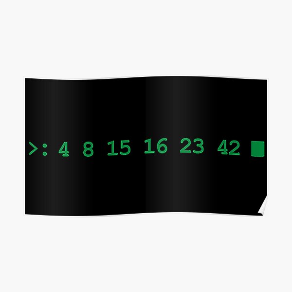 "Lost Numbers" Poster by emersonfitzger | Redbubble