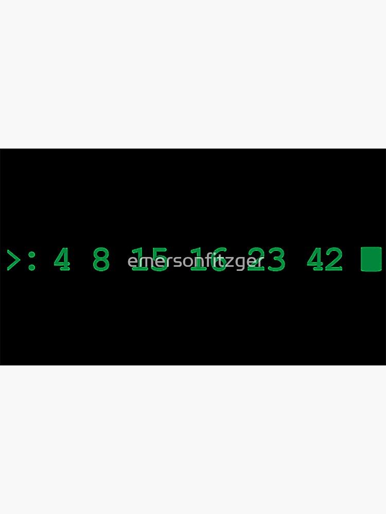 "Lost Numbers" Sticker for Sale by emersonfitzger | Redbubble