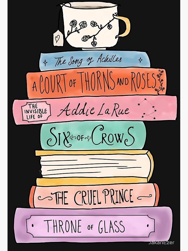 "YA fantasy book stack Sticker" Poster for Sale by JakariEzer | Redbubble