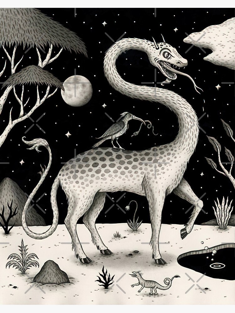 "Wild and Beastie Creature aka Other Dimensional Giraffe" Sticker by ...