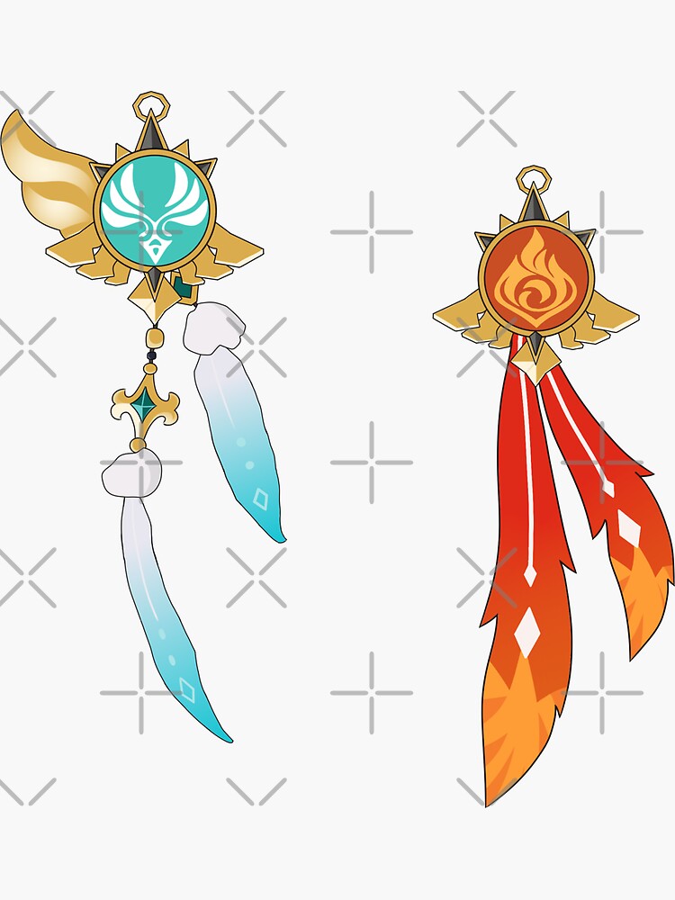 "Anemo Pyro Vision" Sticker for Sale by Reactive-K | Redbubble