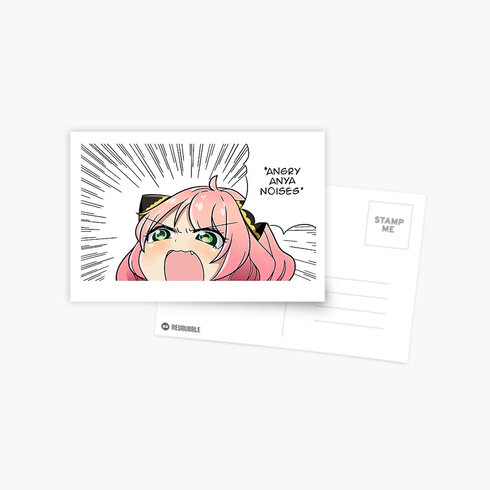 "Angry Anya Spy x Family" Postcard by MushyMischy | Redbubble