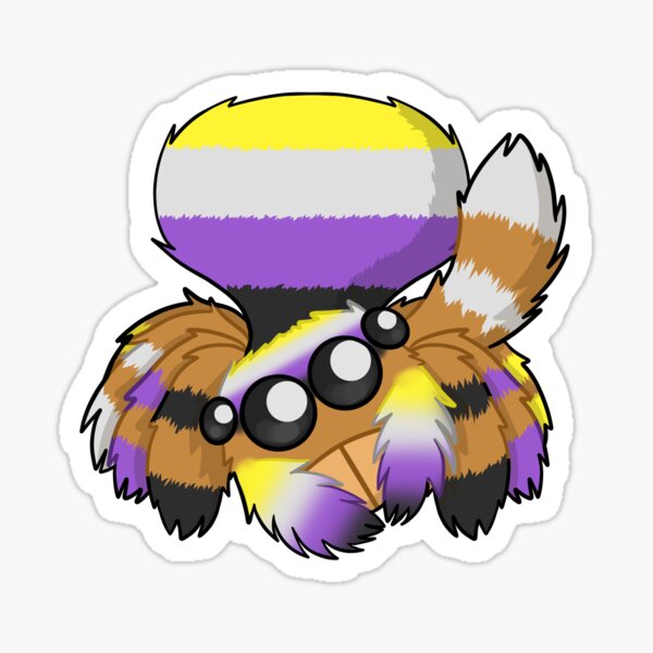 "NonBinary Peacock Spider" Sticker by dragonlord19 | Redbubble