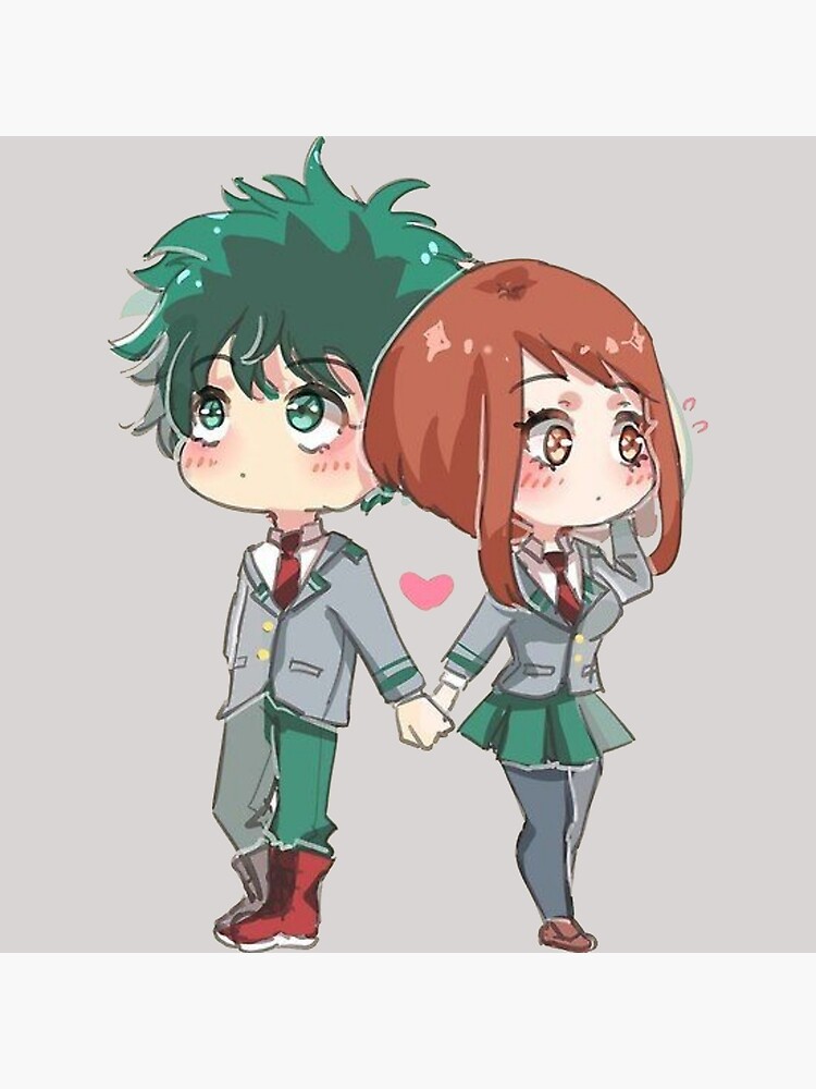 "Uraraka Ochako and Izuku Midoriya Chibi - BNHA" Poster by eidlike ...
