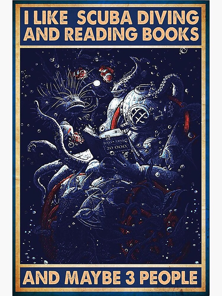 "scuba diving reading 3 people" Poster by Anharthe70 | Redbubble