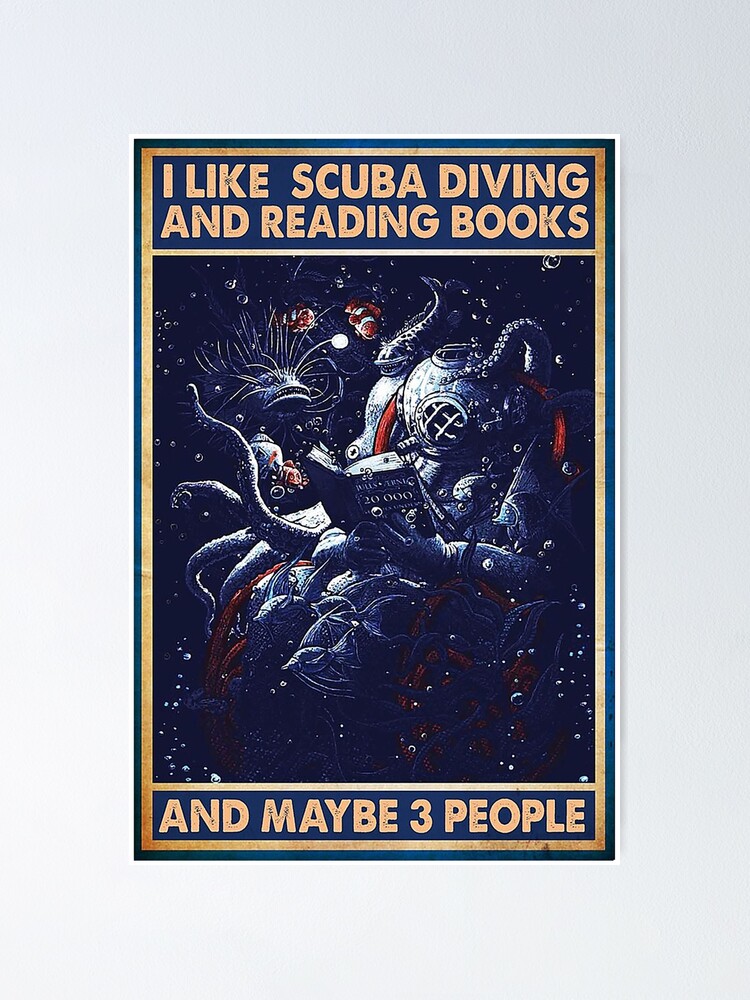 "scuba diving reading 3 people" Poster by Anharthe70 | Redbubble