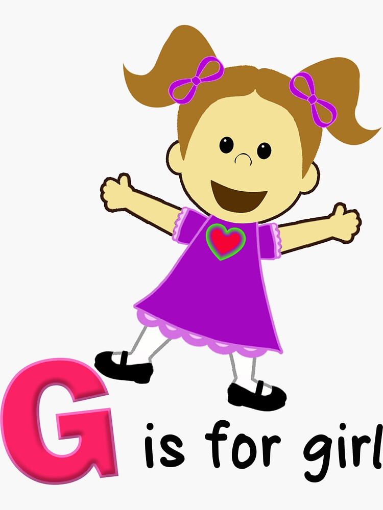 "G is for Girl (3)" Sticker for Sale by BeeCeeDeeTee | Redbubble