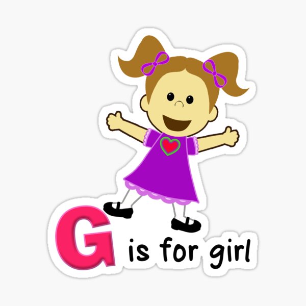 "G is for Girl (3)" Sticker for Sale by BeeCeeDeeTee | Redbubble