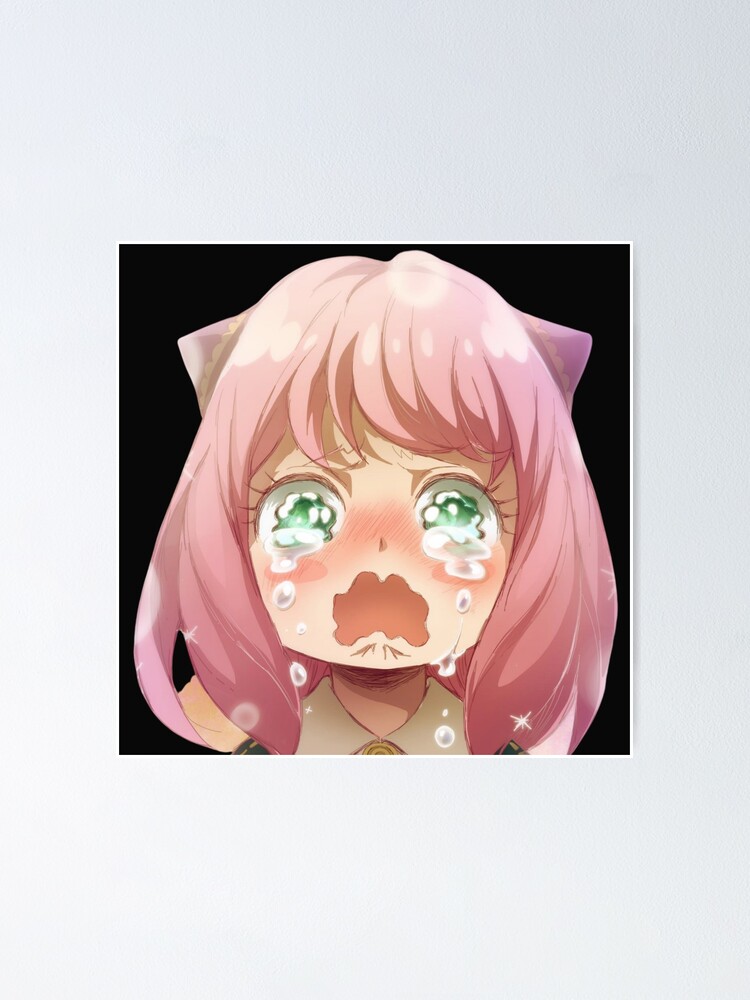 "Spy X Family Anya Forger Cute Kawaii Crying" Poster by otakuzaki ...