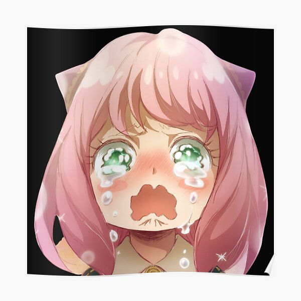 "Spy X Family Anya Forger Cute Kawaii Crying" Poster by otakuzaki ...
