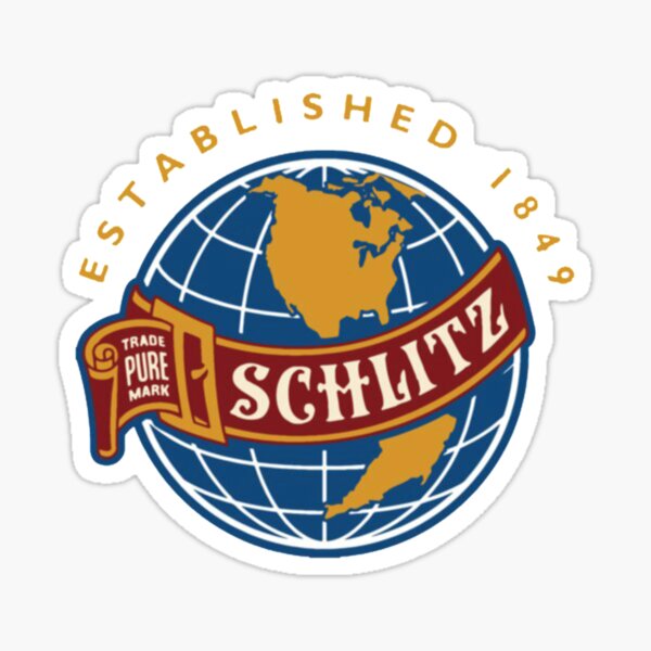 "Schlitz beer Essential " Sticker for Sale by PAMEALKER | Redbubble