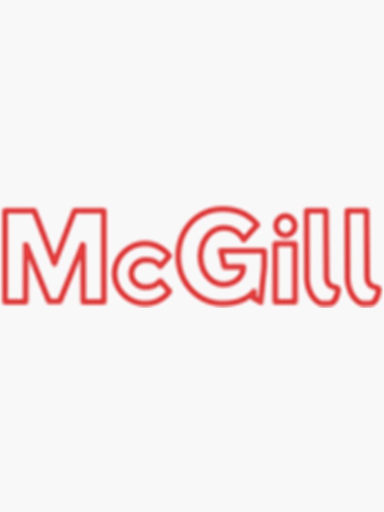 "McGill " Sticker by sursakdikaewp | Redbubble